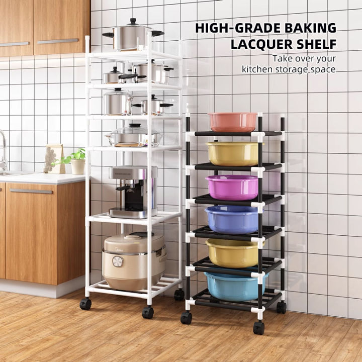Metal Kitchen Rack Organizer Shelf Layer Storage Space Saver ...