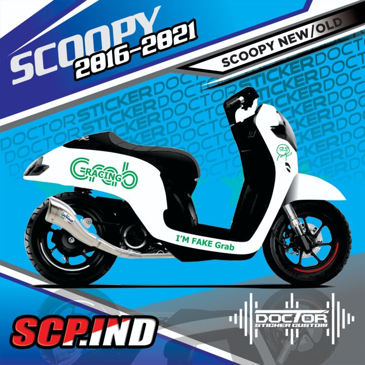 Sticker striping cutting scoopy scpy Grab Racing New | Lazada Indonesia