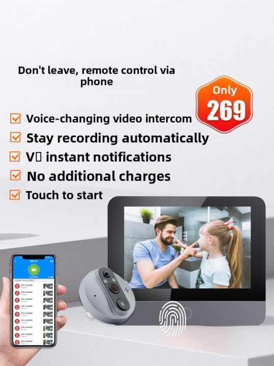 Smart Home Electronic Cat Eye with Motion Detection, Door Mirror ...