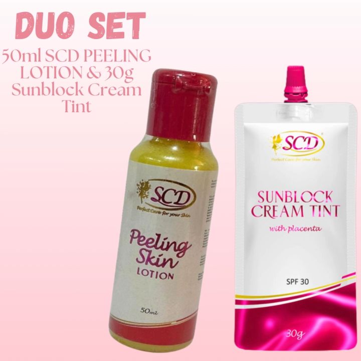 SCD Peeling Lotion & Sunblock Cream Tint 30g | Lazada PH