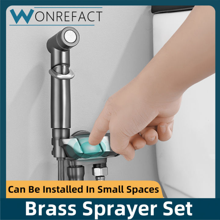 Bathroom Mini Brass Faucet Bidet Sprayer Toilet Bidet Flush Set Double ...