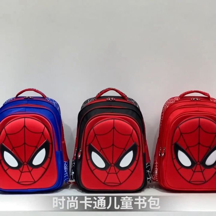 2kxx Spiderman School Bag for kids Kindergarten Male Baby 3D Spiderman ...