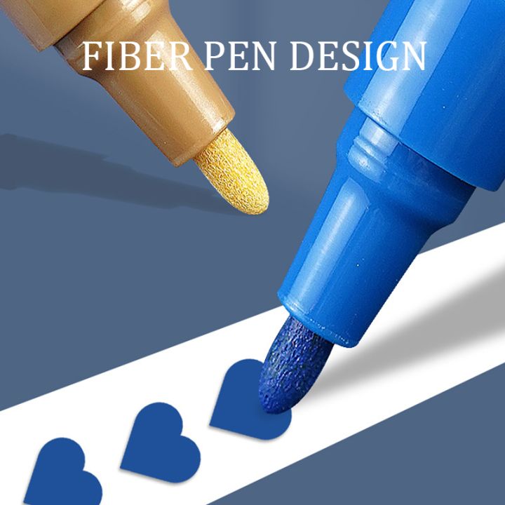 Purpose Marker Pen Waterproof Tyre Rock Metal Glass Fabric Painting Pen ...