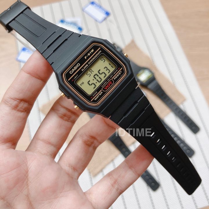นาฬิกาคาสิโอของแท้100% รุ่น F-91W-1, F-91W-3, F-91WG-9,F-91WM-2,F-94WA-8,F-94wa-9 ระบบดิจิตอล ...