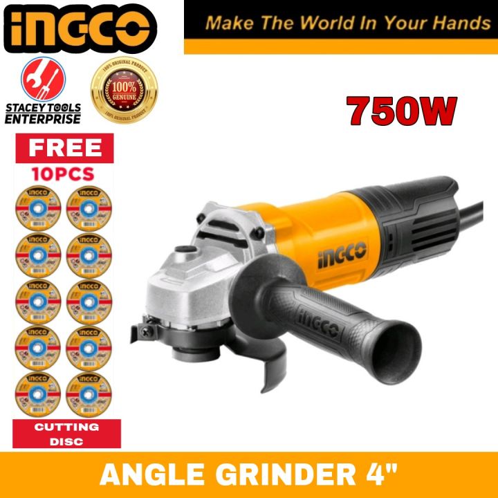 INGCO INDUSTRIAL Angle Grinder 750W SUPER SELECT AG750162 | Lazada PH