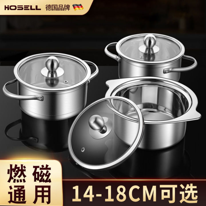 Stainless Steel Mini Hot Pot with Lid for One Person Commercial Use ...