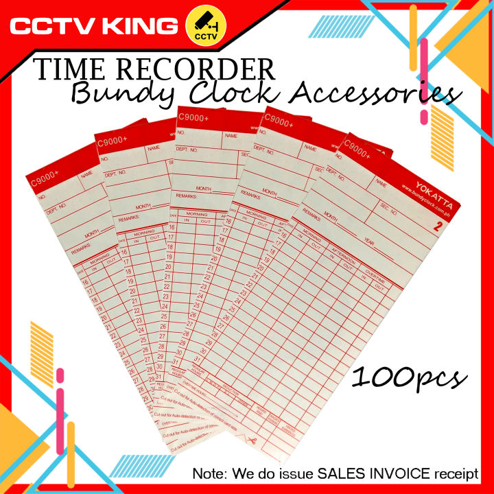100 Pcs Yokatta C9000+ Standard Time Card Bundy Clock Attendance ...