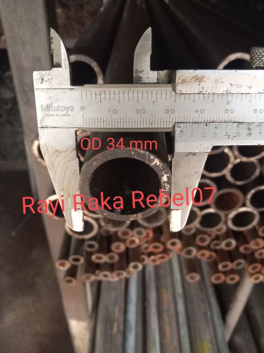 Pipa Besi seamless OD 34 id 26 mm tebal 4 mm panjang 100 cm | Lazada ...