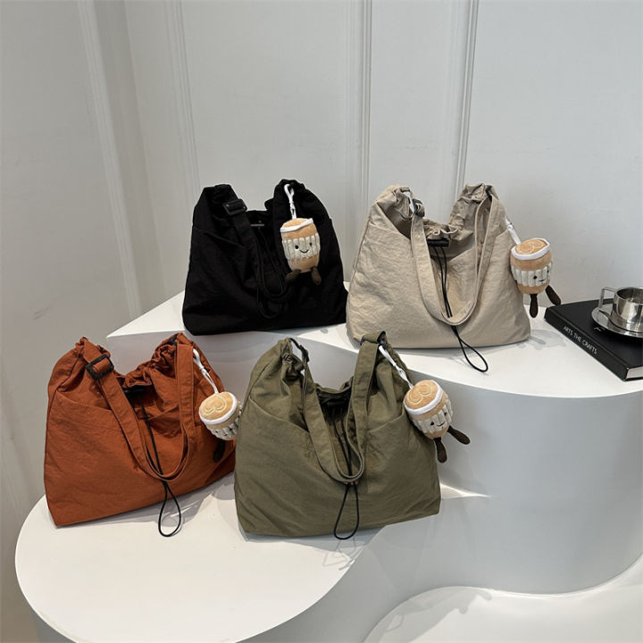Casual Large Canvas Bag Women's Single Shoulder Sling Bag Commuter ...