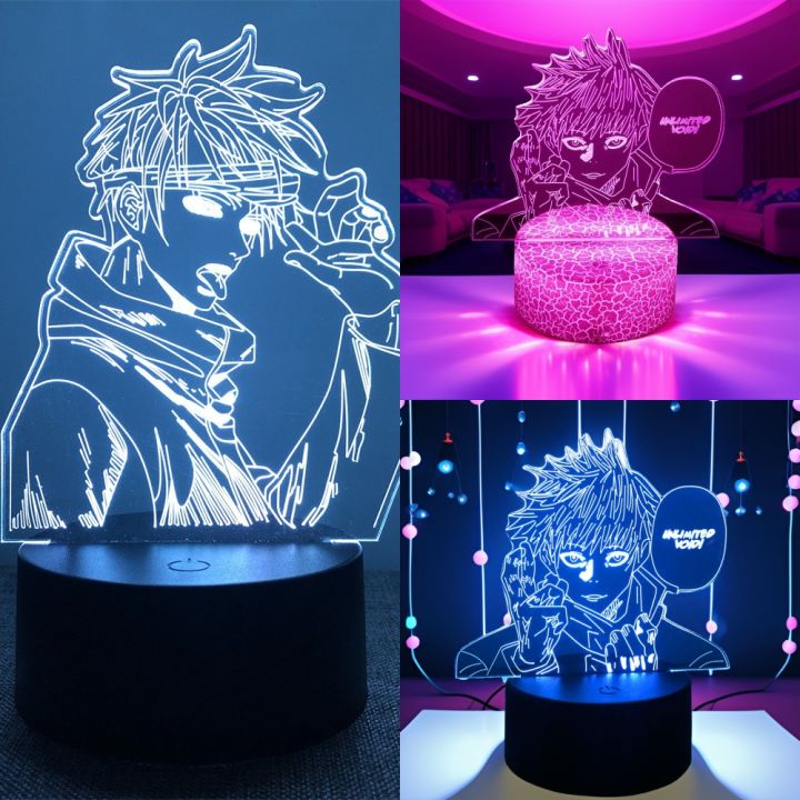 อะนิเมะโคมไฟ Jujutsu Kaisen LED Night Light Action รูป Satoru Gojo ...