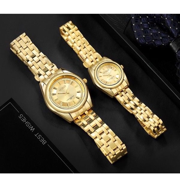 Relo watch 18k gold plated waterproof couple fashion watch | Lazada PH