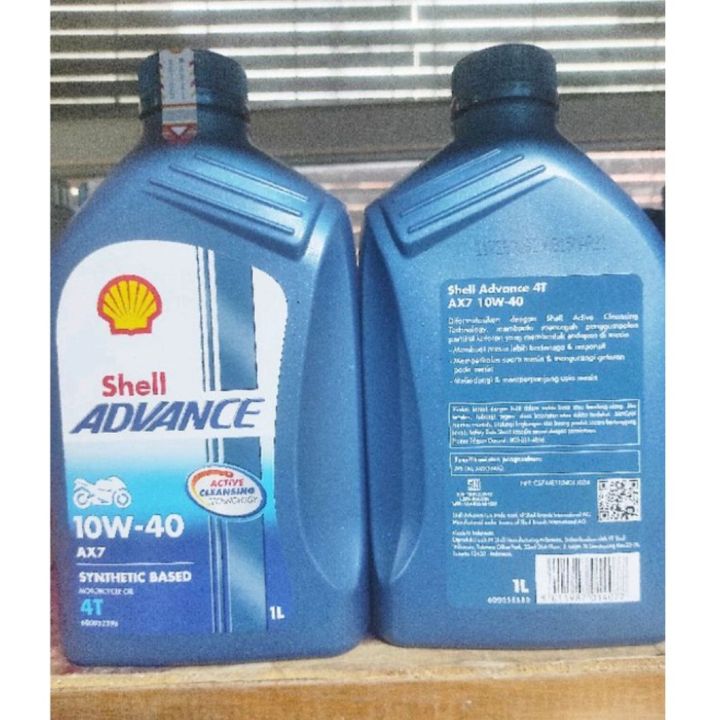 Oli shell advance AX7 4 tax 1 Liter sae 10-40 jaminan barang ASLI ...