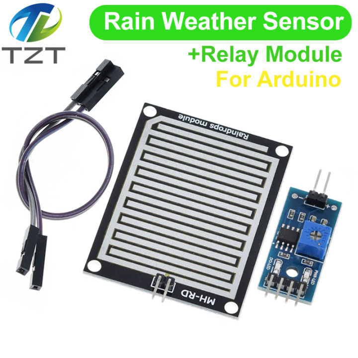 Tzt Snowraindrops Detection Sensor Module Rain Weather Module Humidity For Arduino Lazada