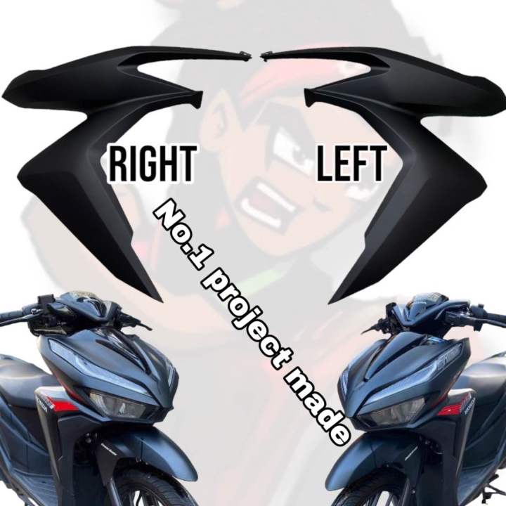 Honda Click v2 fairings Front Side Cover matte black | Lazada PH
