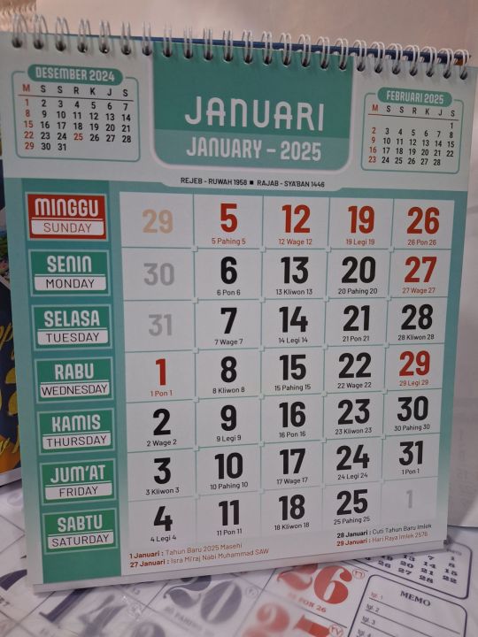 Kalender meja exsecutiv THN 2025 ukuran 21 x 24 cm, | Lazada Indonesia