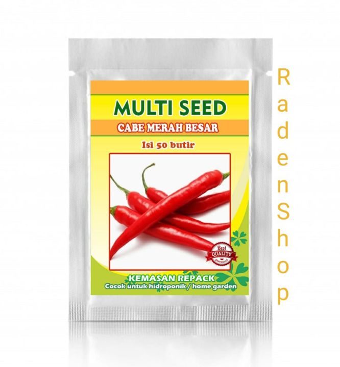 Kemasan Repack Benih Cabe Merah Besar Isi 60 Biji | Bibit Cabe | Lazada ...