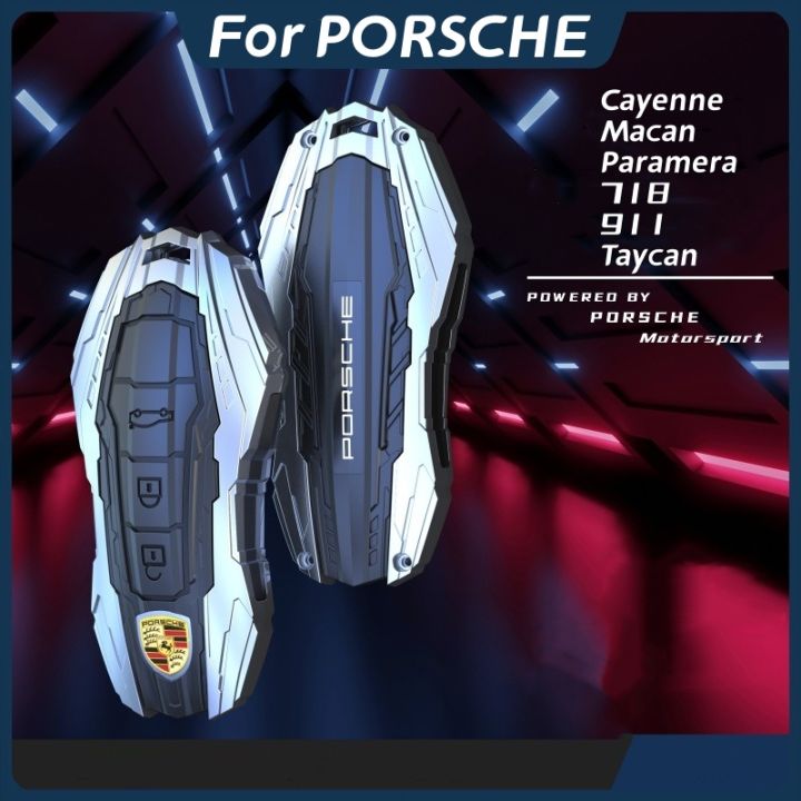 Mecha Zinc Alloy Smart Car Key Fob Case Cover Chain Shell For Porsche ...