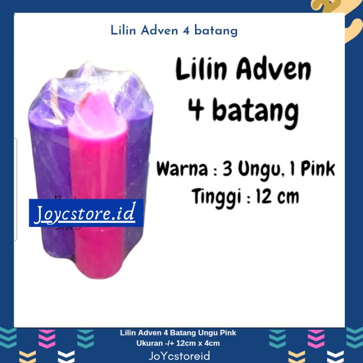 Lilin Adven Isi 4 Batang Lilin Ibadah Lilin Natal Lilin Ibadah | Lazada ...