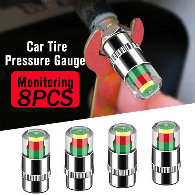 8PCS Car Tire Pressure Indicator Tire Pressure Gauge Indicator Alert ...