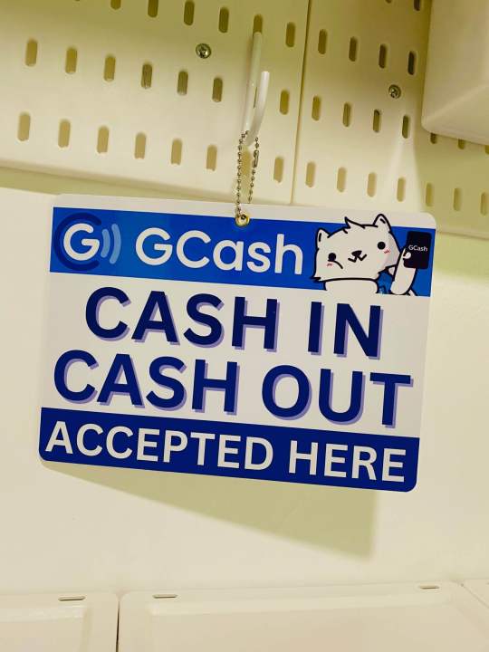 GCASH CASH IN CASH OUT SIGNAGE | A5 | SINTRA BOARD | Lazada PH
