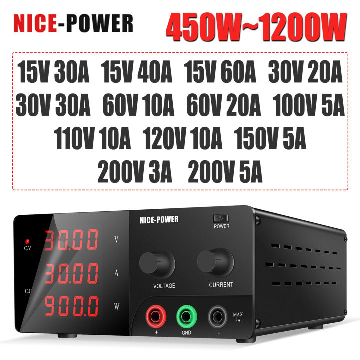 NICE-POWER 900W 1200W DC Power Supply Lab Bench Source Adjustable ...