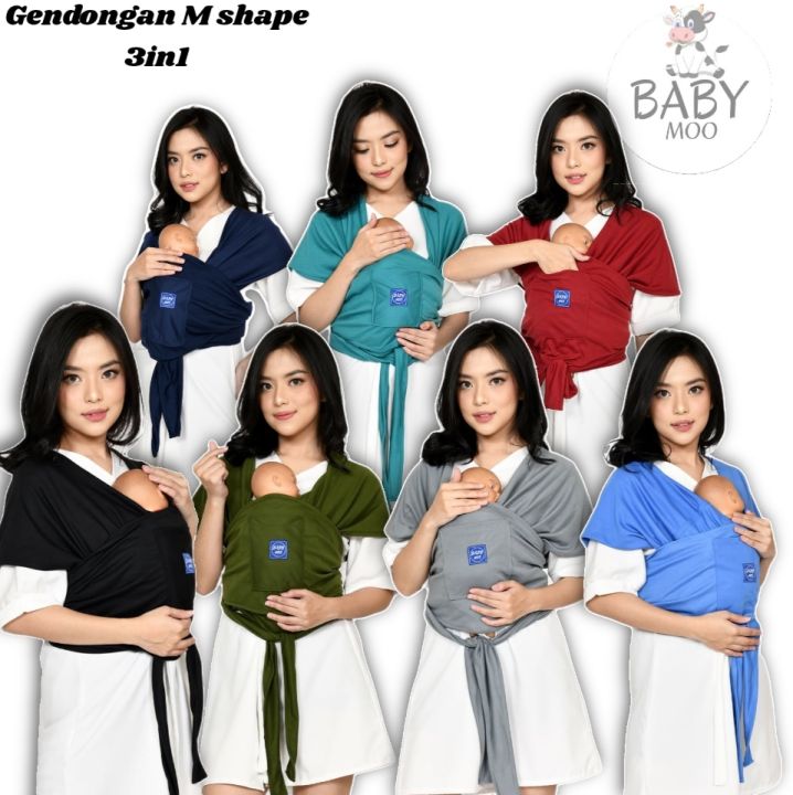 Gendongam Bayi Mshape 3in1 Gendongan Baby Wrap Instan Gendongan Bayi ...