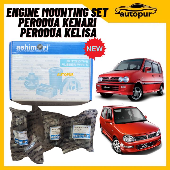 ASHIMORI Engine Mounting Set for Perodua Kelisa / Kenari (AT/MT) | Lazada