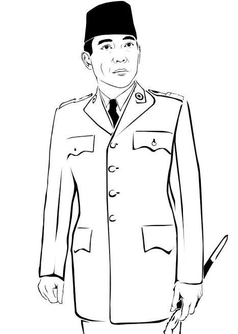 Mewarnai Pahlawan Sketsa Tema Kartun Kemerdekaan Guru Kartini Warna ...