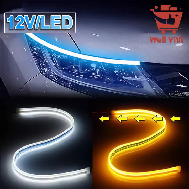 LED DRL Car Daytime Running Light Flexible Waterproof Strip Auto ...