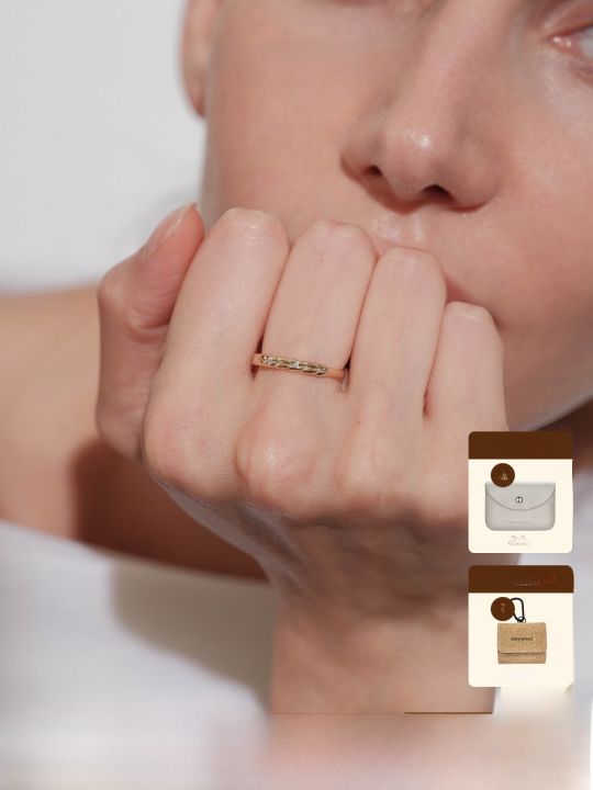 แหวนทองคำชุบทองสำหรับผู้หญิง Sanswood รุ่นใหม่ปี 2024 แหวนดอกไม้สีทองแบบอเนกประสงค์ที่สวมใส่สบาย ...