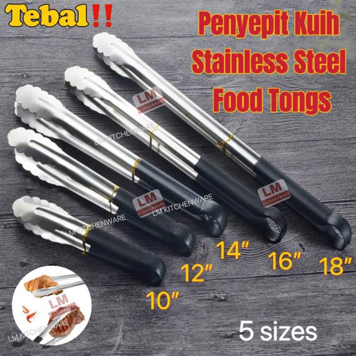 STAINLESS STEEL FOOD TONG PLASTIC HANDLE / FOOD CLIPS /FOOD GRIPPER ...