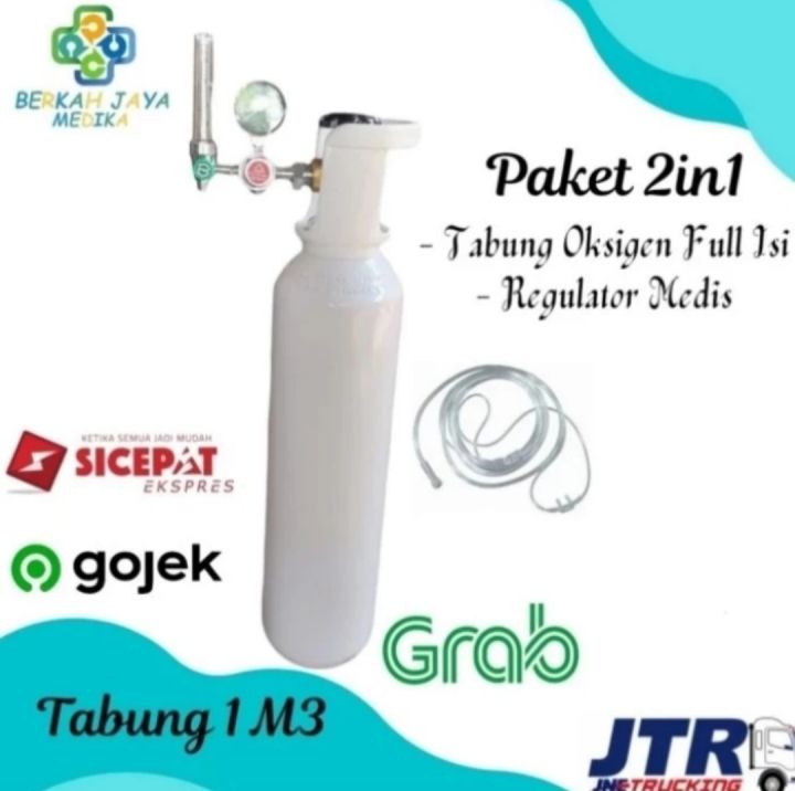 Tabung Oksigen 1m3 + Isi Oksigen & Regulator Medis | Lazada Indonesia