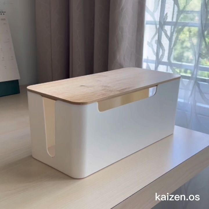 Cable Management Wire Storage Box Desk Organizer Power Socket Extension ...