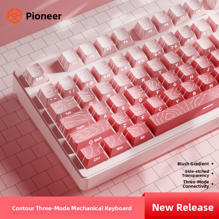 Wireless Mechanical Keyboard and Mouse Set for Women with Ergonomic ...