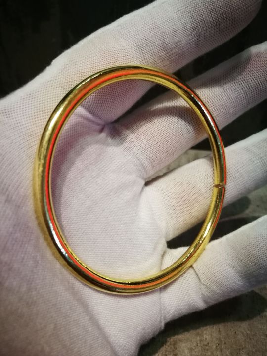 Pure copper bracelet ( Gelang tembaga tulin), tebal 3.8mm x 55mm ...