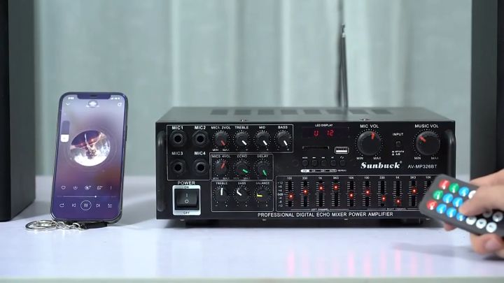 🇵🇭 2000W 12V/220V 326BT 2Channel Bluetooth 5.0 Stereo Audio Amplifier ...