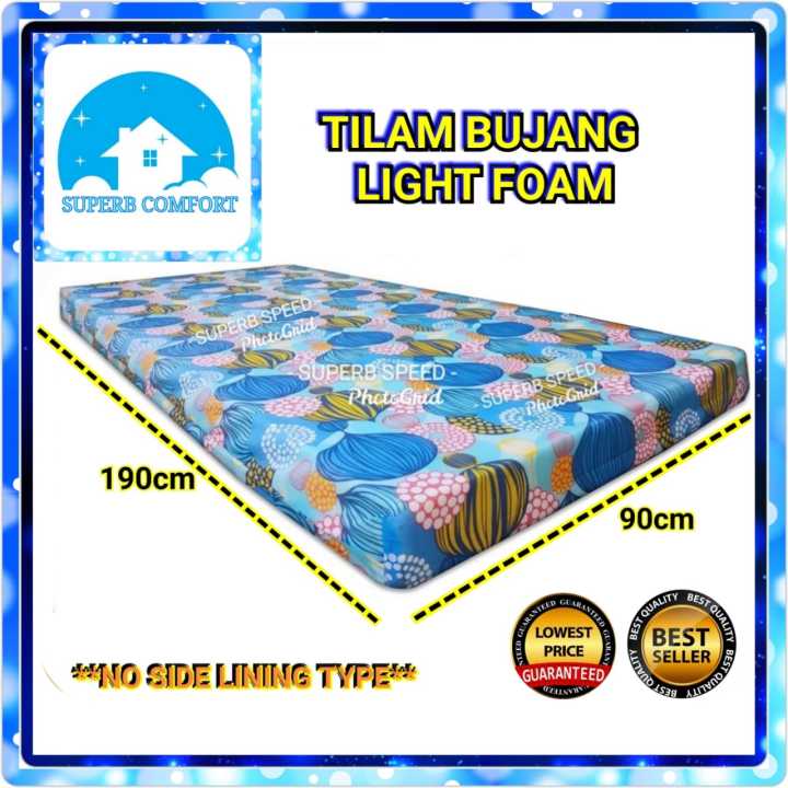 TILAM BUJANG SINGLE MATTRESS LIGHT FOAM SPONGE MURAH | Lazada