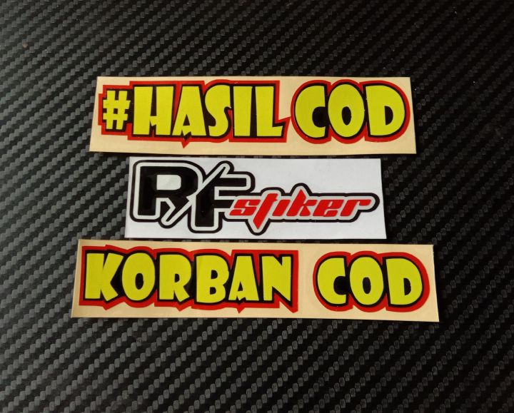 Stiker sticker korban COD cutting stiker motor viral murah | Lazada ...