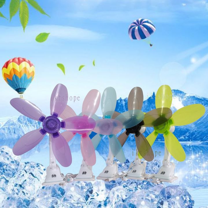 big size clip fan 5 blades portable electric mini clip fan desk fan ...