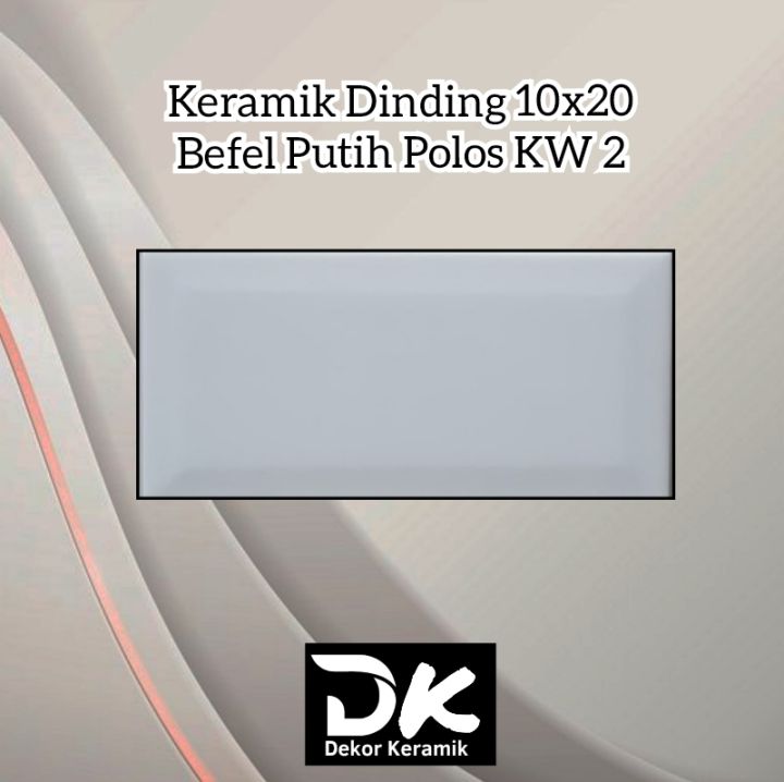 Keramik Dinding Glossy 10x20 (Befel Putih Polos KW 2) | Lazada Indonesia