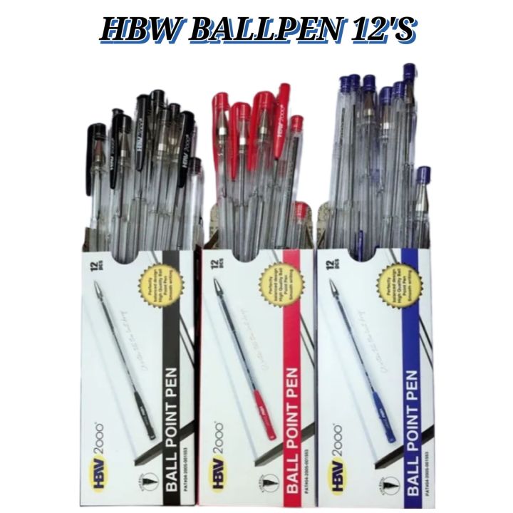 12 Pieces HBW Ballpen 0.5 Ballpoint | Lazada PH