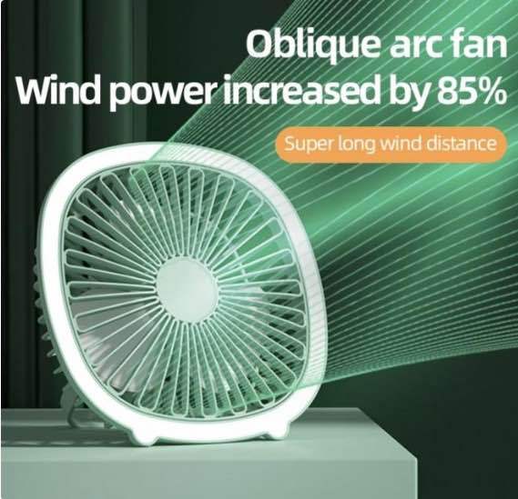 พัดลมตั้งโต๊ะ เอลอีดี พัดลมพกพา ชาร์จไฟได้ LED table fan | Lazada.co.th