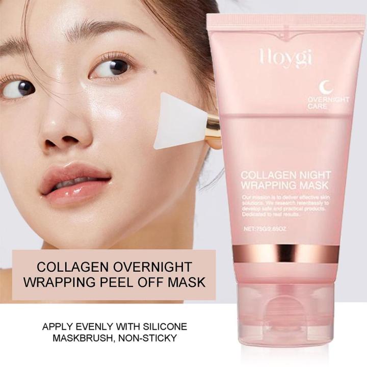 Collagen Overnight Wrapping Peel Off Facial Mask, Korean Collagen Night ...