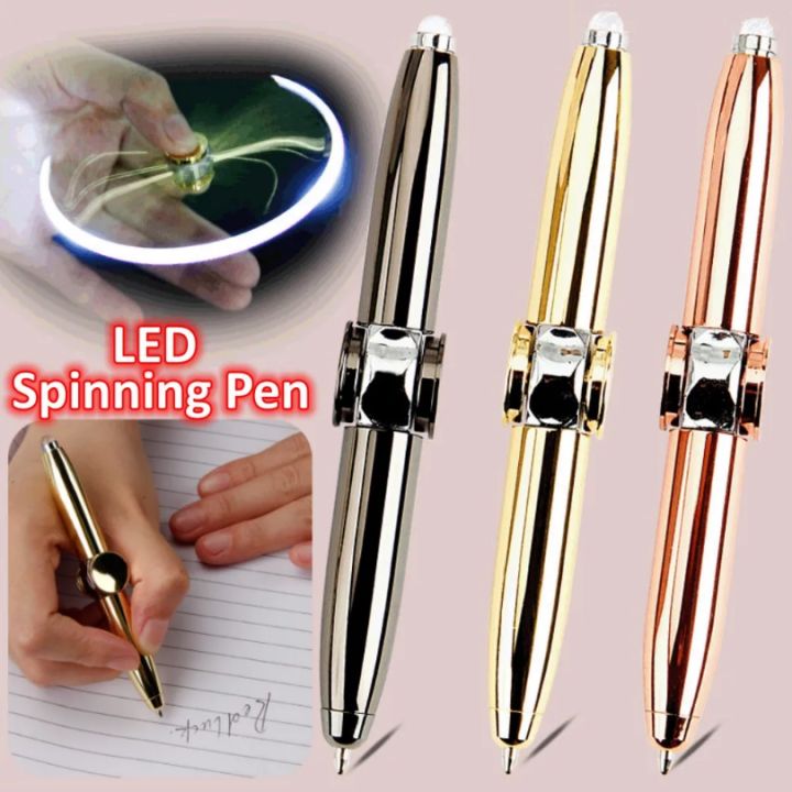 Metal Luminous Spinning LED Light Gel Pens Neutral pen Cool Fidget ...