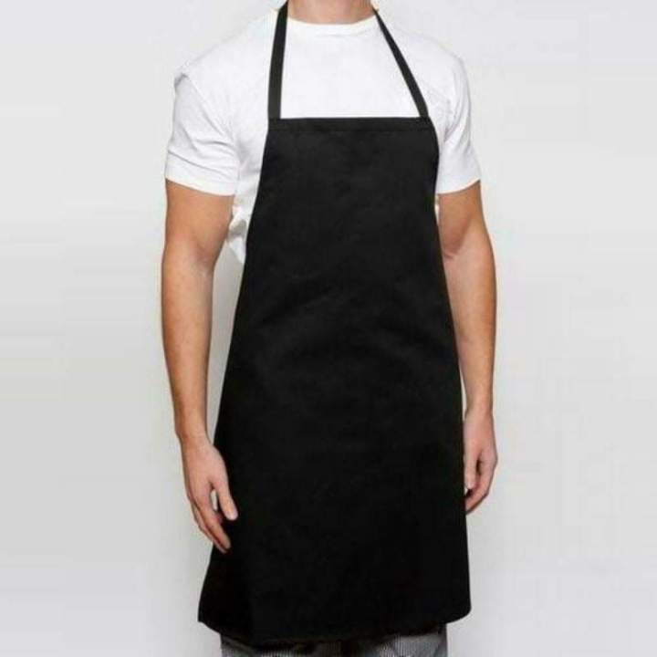 Black Kitchen Apron Cooking Restaurant Baking for Women and Men ...