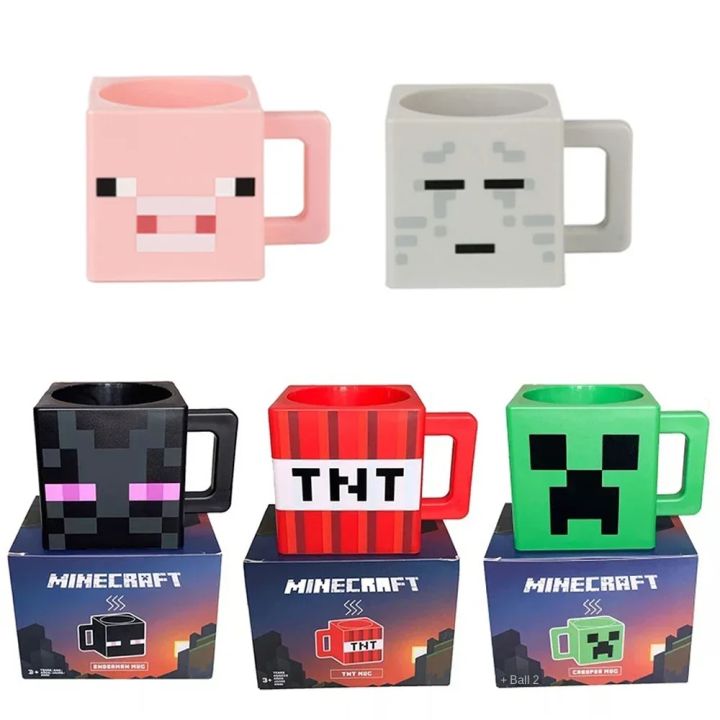 3D Mug 230 ml Capacity TNT coolie fear Block Grassland Pink Pig and ...