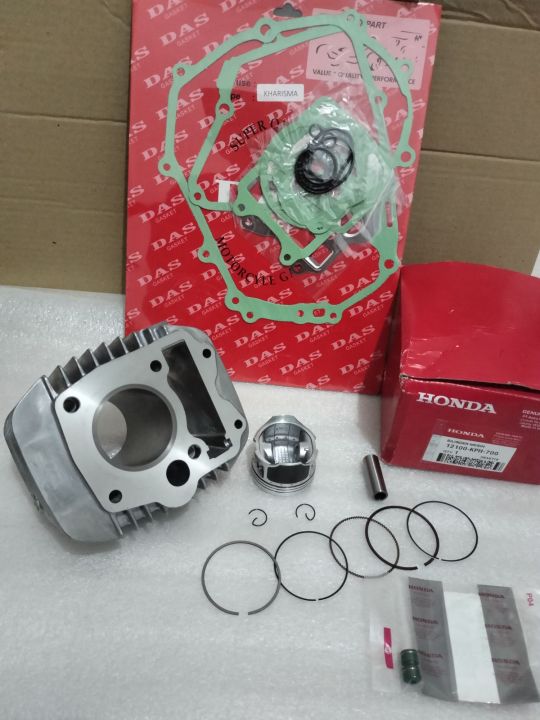 Blok seher komplit isi piston kit KPH plus Full set, seal klep Honda Supra X 125 karisma Kirana ...
