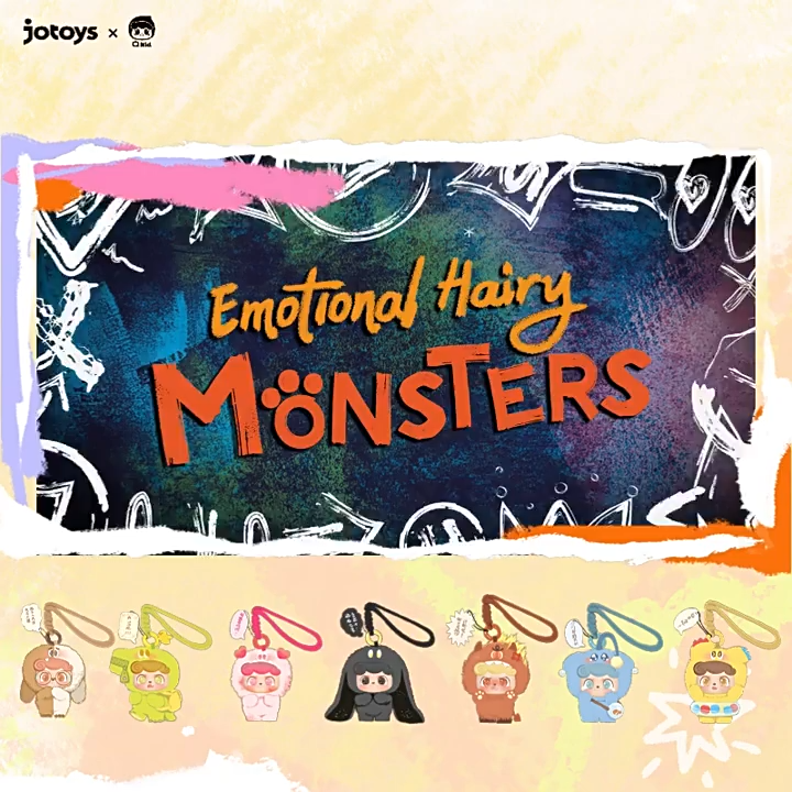TOPTOY Q.kid Emotional Hairy Monsters Series Vinyl Plush Blind Box ...