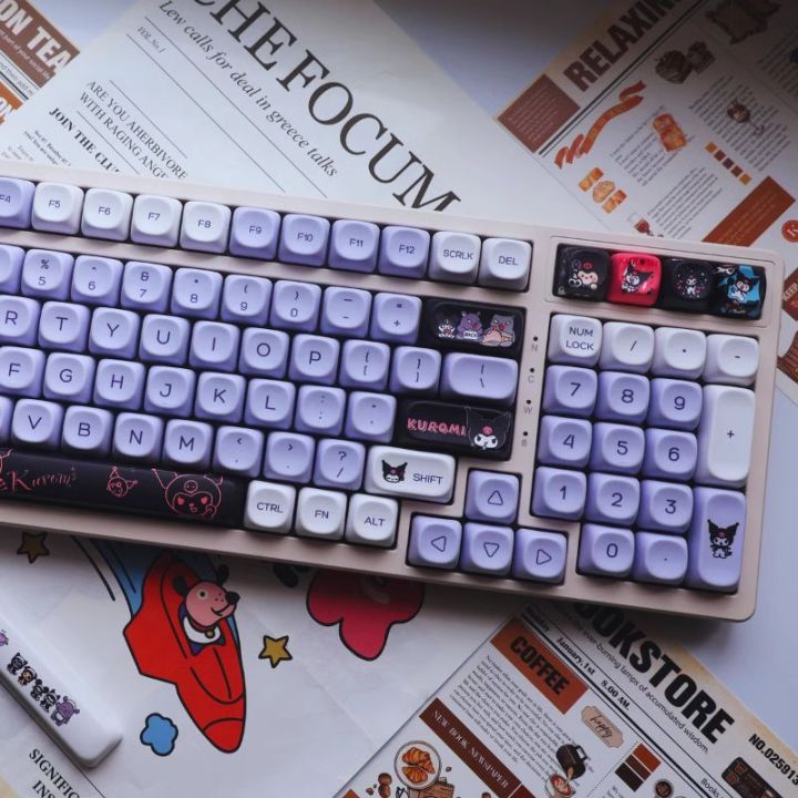 【Keycap only】Sanrio Theme Kuromi Keycaps 142 Phím bé gái dễ thương hoạt ...