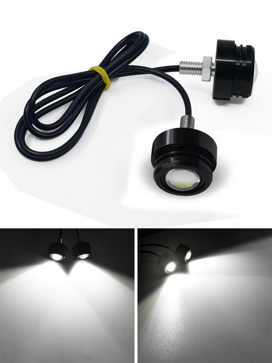 2Pcs Universal 12V Front Grille Lighting High Power COB Led Eagle Eye ...
